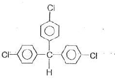 Trichloroacetaldehyde, C Cl(3)CHO reacts with chlorobenzene in presenc
