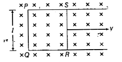Figure shows a rectangular conducting loop PQRS in which arm RS of len