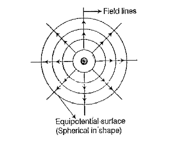 A point charge is located at a position in space. What will be the sha