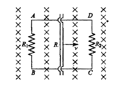 A rectangular loop with a sliding conductor of length l is located in