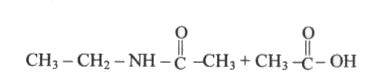 CH3 CH2 NH2 overset((CH3CO)2O, " heat")to (A) + (B)