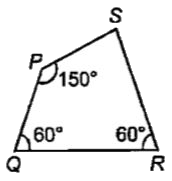 In the given figure, PQRS is a quadrilateral. If QR= 18 cm and PS = 9
