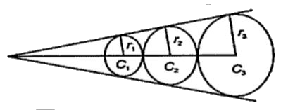 Three circles C1, C2 and C3, with radii r1 r2 and r3 (where r1