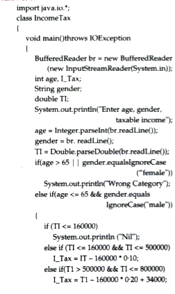 Given below is a hypothetical table showing rates of Income Tax for ma