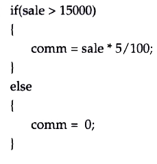 Rewrite the following program segment using the if.... else statement