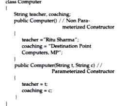 Name the two types of constructors.
