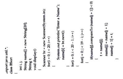 Write a program to input twenty names in an array. Arrange these names
