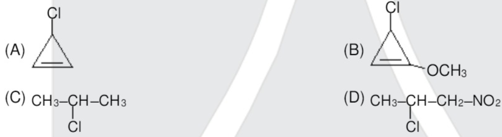 Aqueous AgNO3 is reacted with the following compounds. Find the order