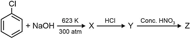 Identify compound (Z) in the following reaction sequence.