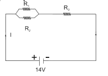 Calculate total current in the following circuit.
