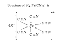 The bonds in K4[Fe(CN)6] are