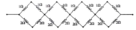 Determine the equivalent resistance of the network shown below.