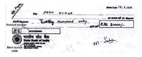 M. Salim wants to withdraw *20,000 in cash for making payments. How wo