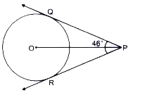 In the given figure, PQ and PR are two tangents to a circle with cent