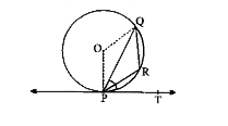 In figure, PQ is a chord of a circle with centre O and PT is a tangent