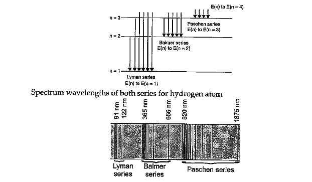 Draw the energy level diagram for the line spectra representing Lyman