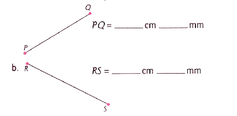 Measure the lengths of the following line segments using a ruler and w