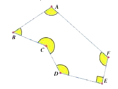 In the polygon below, label all the angle as acute, obtuse, right angl