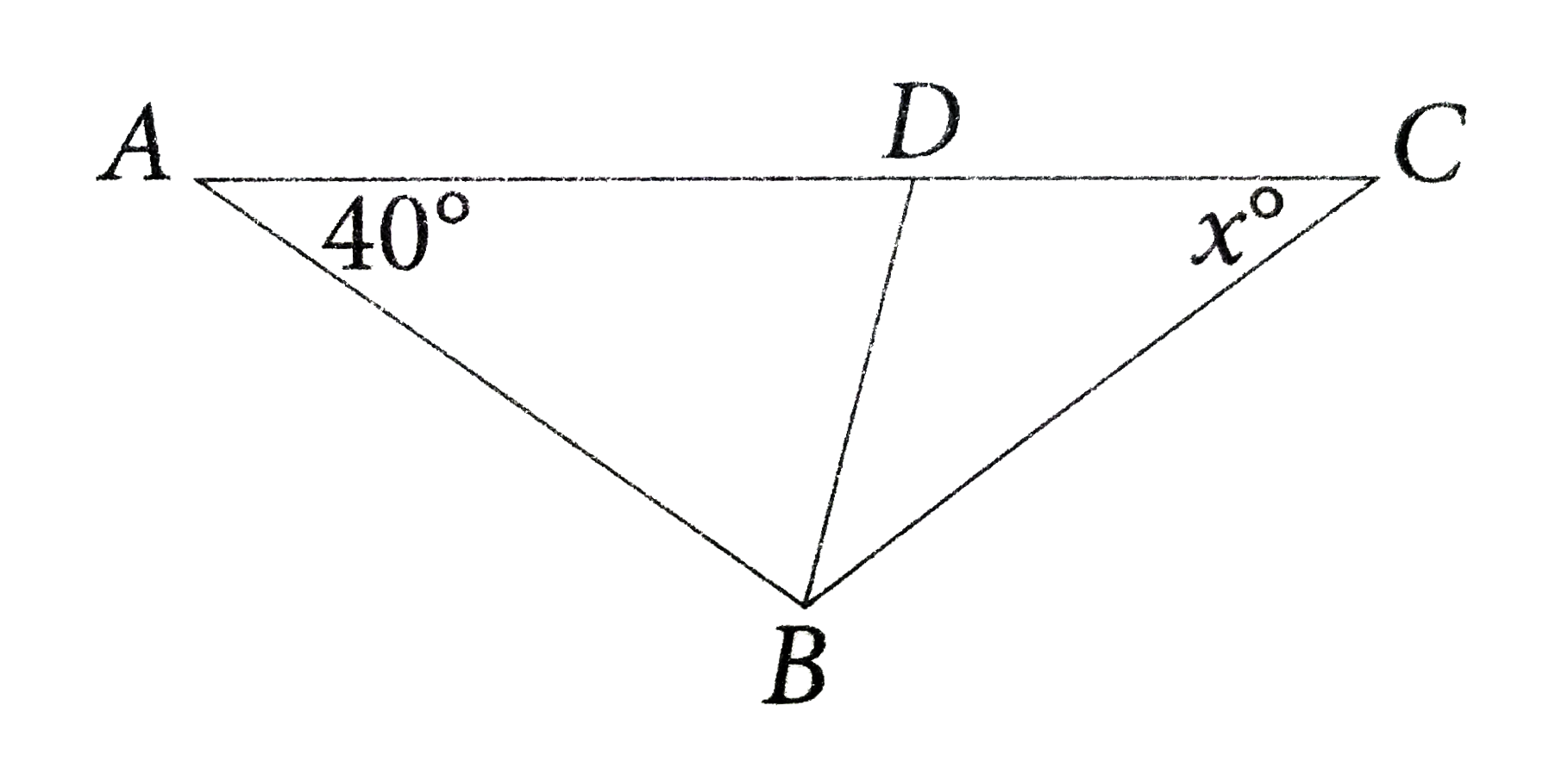 In The Figure Above DB DC And AB AD What Is The Value Of X 
