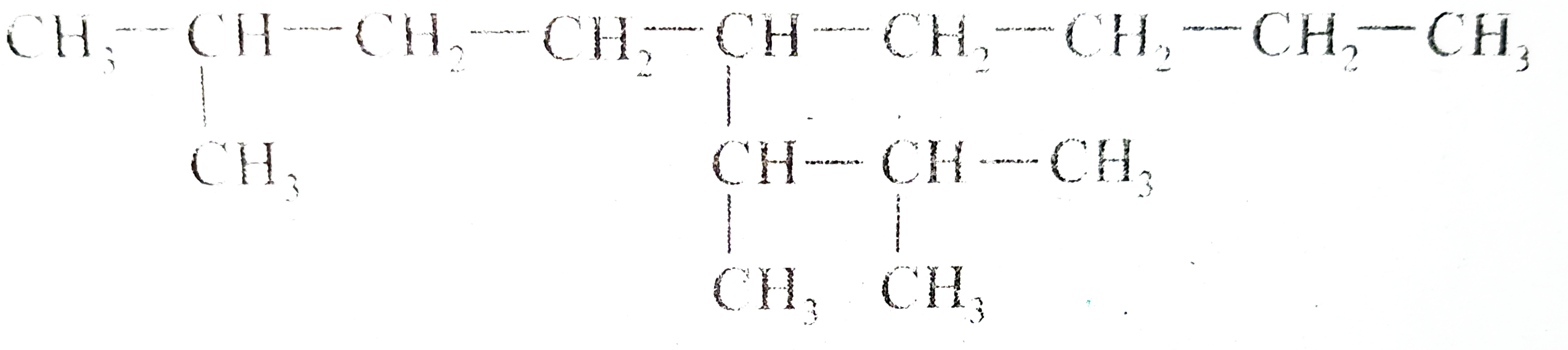Write the structures of following alkanes. Q 5-(1,2-Dimethyl propyl)