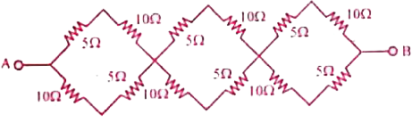In the given network, calculate the effective resistance between point