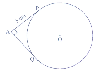 The pair of tangents AP and AQ drawn from and external point A to a ci