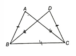 If /\ABC and /\DBC are on the same base BC, AB=DC and AC = DB as shown