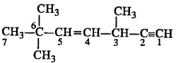 The state of hybridization of C2, C3, C5 and C6 of the hydrocarbon.