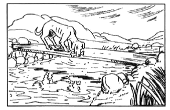 A Greedy Dog A dog .......... very greedy .......... butcher's shop