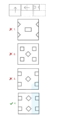 A paper is folded at the dotted lines as shown in the first two figure