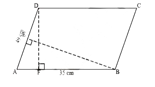 DF and BE are the height on sides AB and AD respectively in parallelog