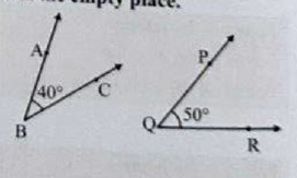 Observe the angles in the figure and enter the proper number in the em