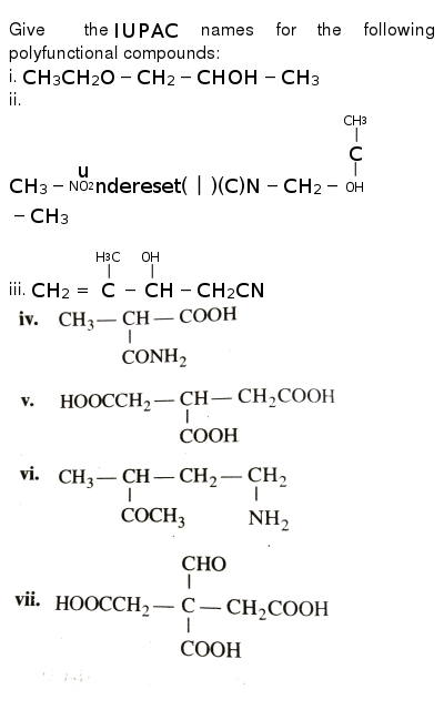 iupac nomenclature of polyfunctional compounds pdf