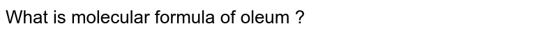 Draw the molecular structure of oleum.