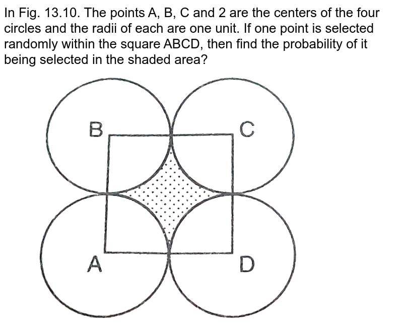 In below Fig. points A B C and D are the centers of four circle