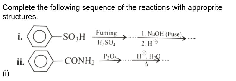 Complete The Following Reaction Sequence