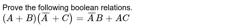 Draw A Logic Circuit For The Boolean Expressiona Bar B C Bar 8078