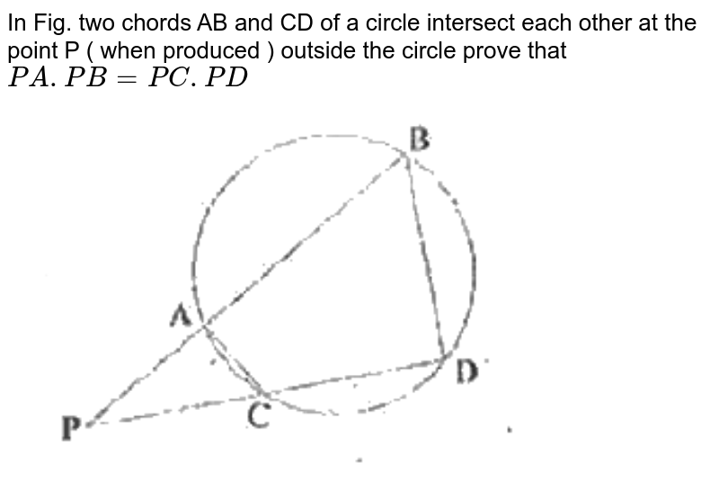 In A Circle Two Chords Ab And Cd Intersect At A Point P Inside Th