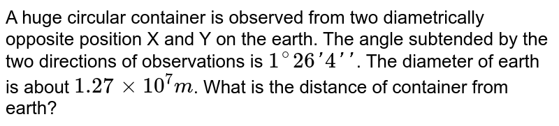 One planet is observed from two diametrically opposite point A and