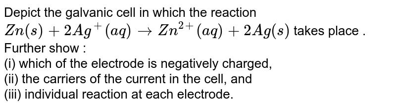 Depict The Galvanic Cell In Which The Reaction Zns 2ag Aq → Zn2