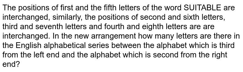 In the alphabet series the first and the second letters interchang