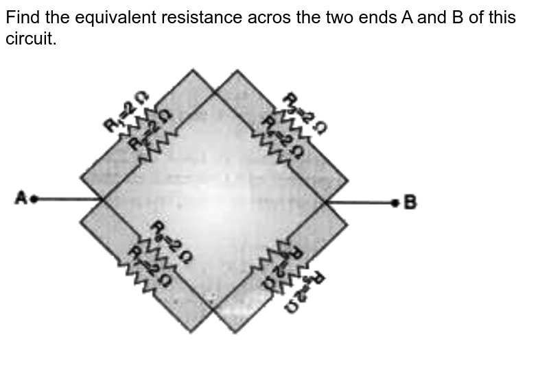 Find the equivalent resistance across the two ends A and B of this