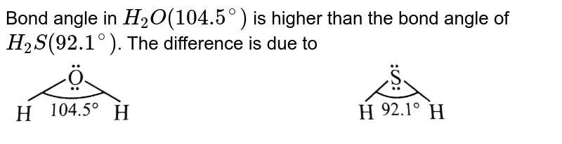 How will you account for 104.5° bond angle in water?