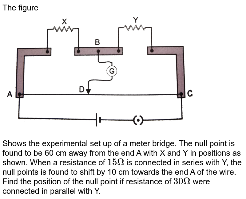 In the experimental set up of metre bridge shown in the figure th