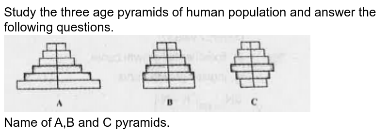 Name Three Representative Kinds Of Age Pyramids For Human Populati 