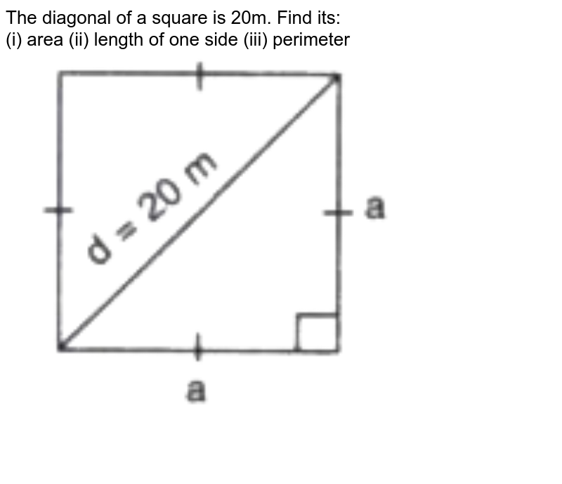 Find the length of the diagonal of a square whose area is 128 cm2
