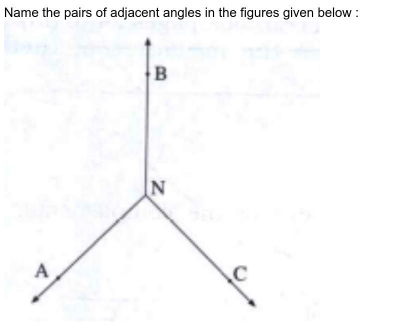Each figure given below shows a pair of adjacent angles AOB and BO