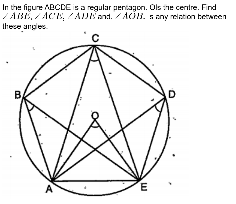 The figure given below shows a pentagon ABCDE with sides AB and