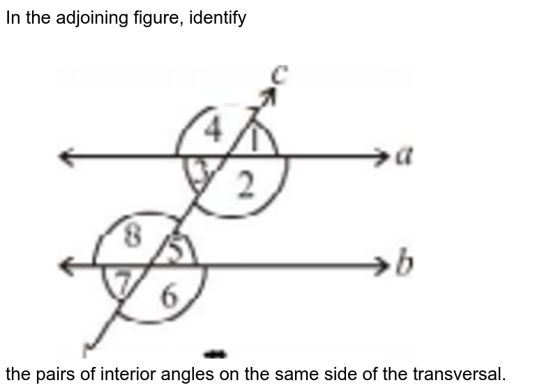 In The Adjoining Figure Identify I The Pairs Of Corresponding Ang