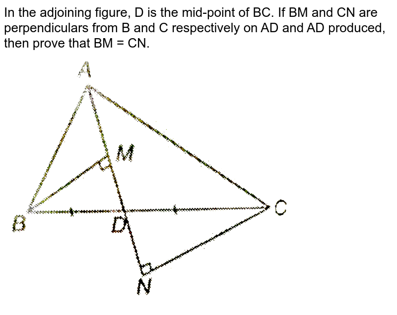 In a ∆ABC BM and CN are perpendiculars from B and C respectively